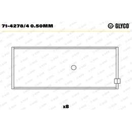 GLYCO Pleuellager 7142784050mm