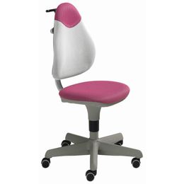 Paidi Jugenddrehstuhl, Rosa, Wei&szlig;, Textil, Sternfu&szlig;, 63x86-102x53 cm, Stoffauswahl, Typenauswahl, Arbeitszimmer, B&uuml;rost&uuml;hle, Jugend- & Kinderschreibtischst&uuml;hle