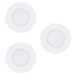 Eglo LED-Einbauleuchtenset 'Fueva-Z' dimmbar 2,8 W 360 lm warmwei&szlig; bis tageslichtwei&szlig; &Oslash; 8,5 cm 3 St&uuml;ck