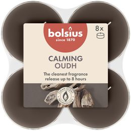 bolsius Teelicht 'True Scents Maxi' braun Oud Wood &Oslash; 11,5 x 4,6 cm