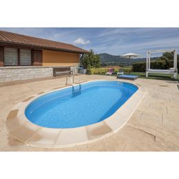 GRE Stahlwandpool-Set 'Madagascar' 500 x 300 x 150 cm mit Trittleiter und Sandfilteranlage