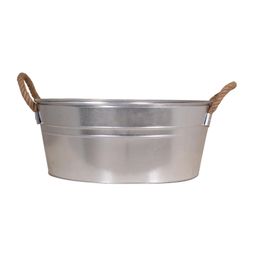 Pflanzgef&auml;&szlig; Zink silbern &Oslash; 54 cm