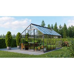 Vitavia Gew&auml;chshaus 'Meridian 1 11500' 254,4 x 441 cm mit 3 mm Sicherheitsglas schwarz