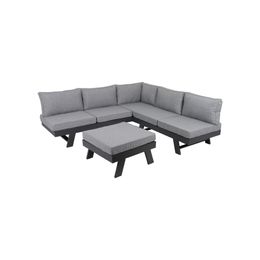 Garden Pleasure Loungem&ouml;belset 'Donna' Aluminium grau 3-teilig
