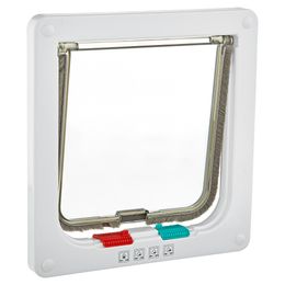 Karlie Katzent&uuml;r "Porta" 4-Wege-Verschluss wei&szlig;/transparent 19,2 x 20 cm
