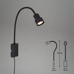 Briloner LED-Leselampe 'Tusi' GU10 5 W 400 lm warmwei&szlig; 6 x 5,8 x 69 cm