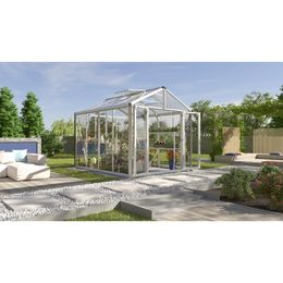 Vitavia Gew&auml;chshaus 'Zeus Comfort 8100' 266,2 x 324,2 cm mit 3 mm Sicherheitsglas/10 mm Hohlkammerplatten aluminiumfarben