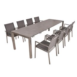 Garden Pleasure Gartenm&ouml;belset 'Sienna' f&uuml;r 8 Personen Edelstahl