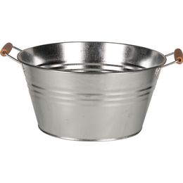 Pflanzgef&auml;&szlig; Zink silbern &Oslash; 35 cm