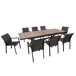 Garden Pleasure Gartenm&ouml;belset 'Rana' f&uuml;r 8 Personen Aluminium