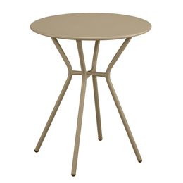 Gartentisch 'Frida' Stahl beige &Oslash; 60 x 71 cm