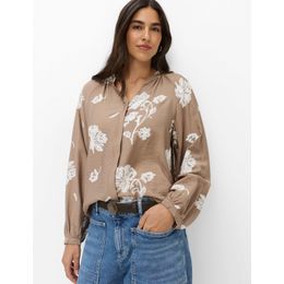 Brax Damen Bluse Style VIVIAN warm greige, hellbraun, Gr. 40