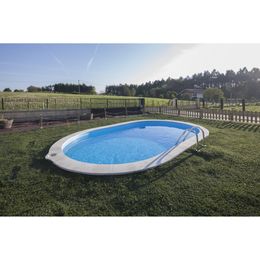 GRE Stahlwandpool-Set 'Sumatra' 700 x 320 x 120 cm mit Trittleiter und Sandfilteranlage