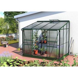 Vitavia Anlehngew&auml;chshaus 'Ida 5200' 254,4 x 190,1 cm mit 4 mm Hohlkammerplatten smaragdfarben