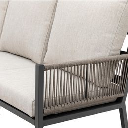 Mandalika Loungem&ouml;belset 'Terrazza' Aluminium beige 5-teilig