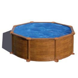 GRE Stahlwandpool-Set 'Mauritus' &Oslash; 350 x 132 cm mit Sandfilter und Sicherheitsleiter