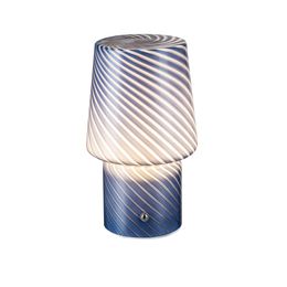 toom Akku-LED-Tischleuchte 'Luca' blau mit USB-Ladekabel &Oslash; 12,6 x 21,5 cm