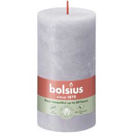 bolsius Stumpenkerze 'Rustik' lavendelfarben duftneutral &Oslash; 6,8 x 13 cm