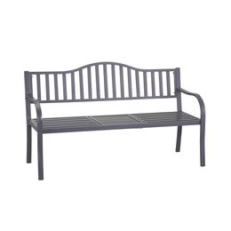 Gartenbank 'Birte' 3-Sitzer Stahl anthrazit 150 x 60 x 89 cm