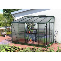 Vitavia Anlehngew&auml;chshaus 'Ida 6500' 316,6 x 190,1 cm mit 6 mm Hohlkammerplatten smaragdfarben