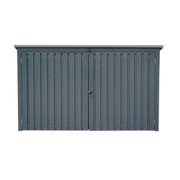 M&uuml;lltonnenbox Stahl anthrazit 233 x 134 x 101 cm
