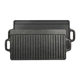 El Fuego Grillplatte Gusseisen doppelseitig 50,5 x 23,5 cm