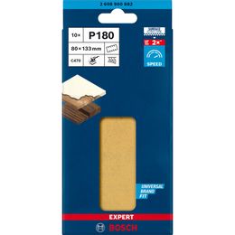 Bosch Exzenterschleifblatt 'Expert C470' gelocht 80 x 133 mm K&ouml;rnung 180, 10 St&uuml;ck