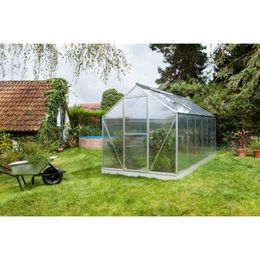 Vitavia Gew&auml;chshaus 'Triton 7500' 198 x 377 cm mit 6 mm Hohlkammerplatten silbern