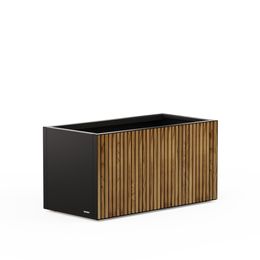 Herstera Pflanzk&uuml;bel 'Deco Planter M' holzfarben/schwarz 100 x 50 x 50 cm