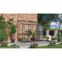 Vitavia Anlehngew&auml;chshaus 'Ida 3300' 128 x 254 cm mit 4 mm Hohlkammerplatten schwarz