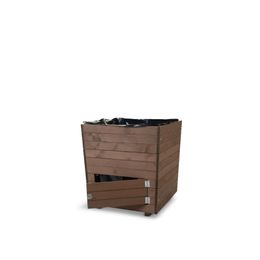 Kartoffel-Pflanzbeet braun Echtholz 60 x 60 x 60 cm