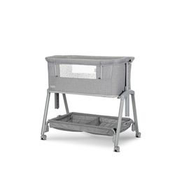 Lorelli Beistellbett Layla 2 in 1 Moskitonetz, Matratze, faltbar, R&auml;der, Korb grau