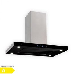 Klarstein Valeria Inselabzugshaube 90cm 650m&sup3;/h Abluft Touch LED Glas Edelstahl