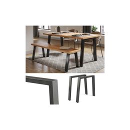 VICCO Loft Tischkufen U-Form 72cm Tischbeine DIY Tischgestell Esstisch M&ouml;belf&uuml;&szlig;e