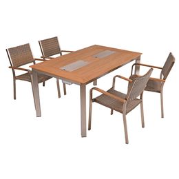 Garden Pleasure Gartenm&ouml;belset 'Florence' f&uuml;r 4 Personen Aluminium