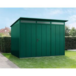 EcoStar Ger&auml;tehaus 'Elegant-P Typ 3' moosgr&uuml;n 302,8 x 238 cm, mit Einzelt&uuml;r