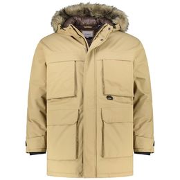 Jack & Jones Herren Gro&szlig;e Gr&ouml;&szlig;en | Jack&Jones Parka mit abnehmbarem Kunstfellkragen, wasserabweisend Farbe beige Gr&ouml;&szlig;e: 5XL