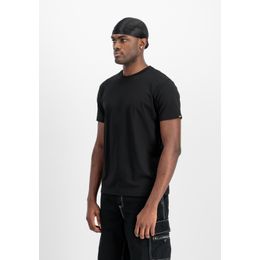 Herren T-Shirt "Label Backprint T-Shirt"schwarz, Gr. S, Alpha Industries, Obermaterial: 100% Baumwolle, Shirts