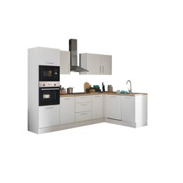 K&uuml;chenblock mit E-Ger&auml;ten CORNWALL (Ecke-Backofen-Geschirrsp&uuml;ler-Mikrowelle) I