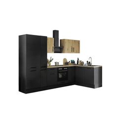 K&uuml;chenblock mit E-Ger&auml;ten CORNWALL (Ecke-K&uuml;hlschrank-Apotheker) IV