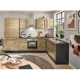 K&uuml;chenblock mit E-Ger&auml;ten JAZZ 8 (Ecke-K&uuml;hlschrank-Apotheker) III