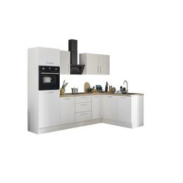 K&uuml;chenblock mit E-Ger&auml;ten CORNWALL (Ecke-Backofen-K&uuml;hlschrank) II