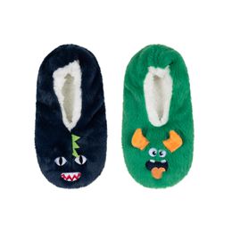 Camano Kinder Haussocken "warm & cozy", Gr. 33fern gr&uuml;n, Polyester, unifarben, Socken, mit elastischem Bund