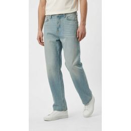 Jack & Jones JACK & JONES Herren Relax-fit-Jeans "JJIALEX mit cleanem Look und Taschenvielfalt"bleached blau washed, Gr. 36, Abriebeffekte, Denim/Jeans,