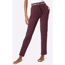 feel good Damen Homewearpants, Gr. 36burgund, 95% Baumwolle, 5% Elasthan, unifarben, Hosen