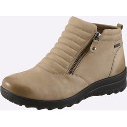 Caprice Damen Stiefelette, Gr. 4,5beige, Nubukleder, Schuhe