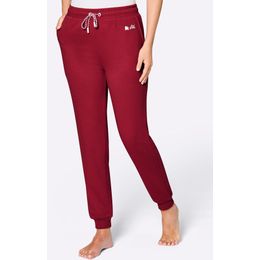 feel good Damen Dehnbund-Hose, Gr. 40, rot, 50% Baumwolle, 50% Polyester, unifarben, Hosen