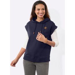 Casual Looks Damen Kapuzenshirt "Kapuzen-Shirt"marine, Gr. 40, unifarben, 100% Baumwolle, Shirts