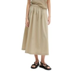 Marc O'Polo MARC O'POLO Damen Webrock "aus Popeline-Stretch", beige, Gr. 40, unifarben, Obermaterial: 60% Baumwolle, 38% Polyester, 2% Elasthan, R&ouml;cke