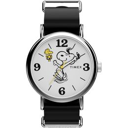 Timex Peanuts Weekender Snoopy Schwarz Herren Armbanduhr TW2Y60900
